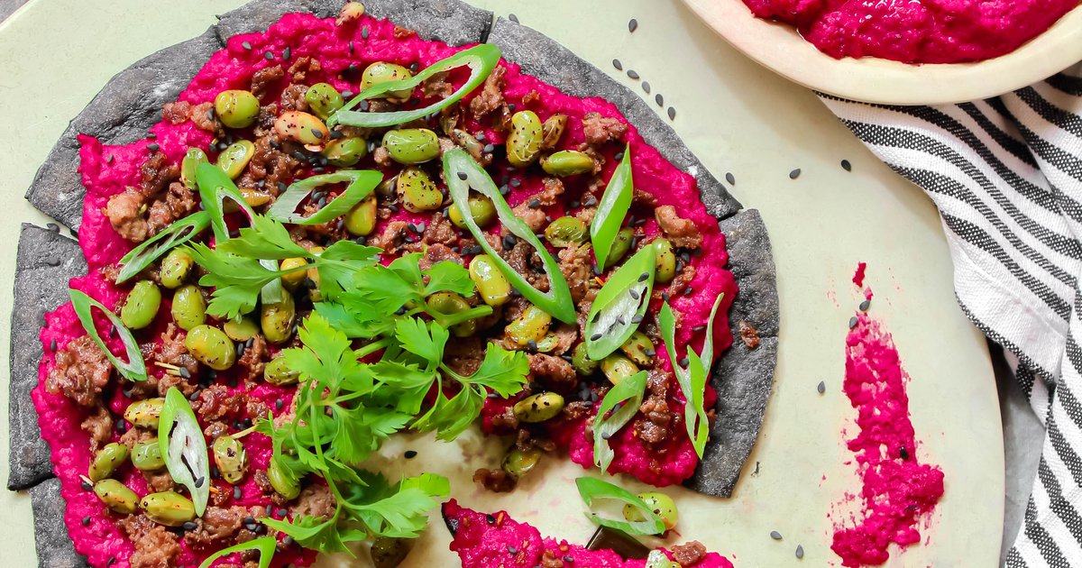 Cheesy Mediterranean Flatbread with Toppings - Sirimon Cheese