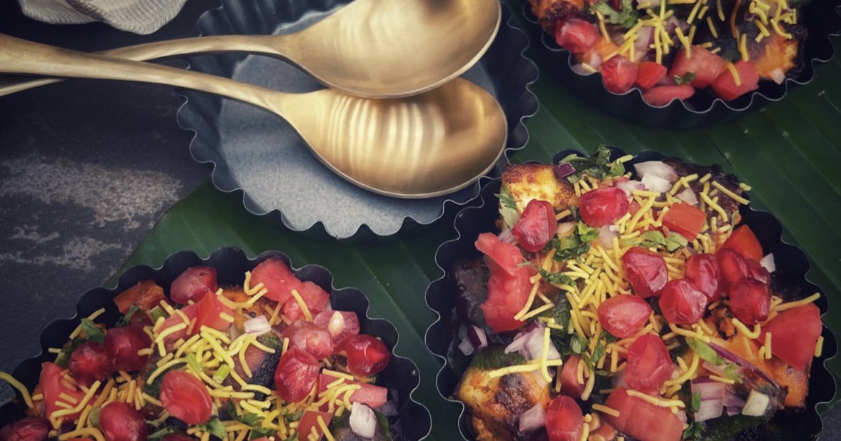 Paneer Tikka Chaat - Sirimon Cheese