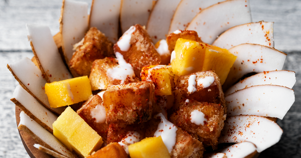 Paneer, Mango and Coconut Salad - Sirimon Cheese